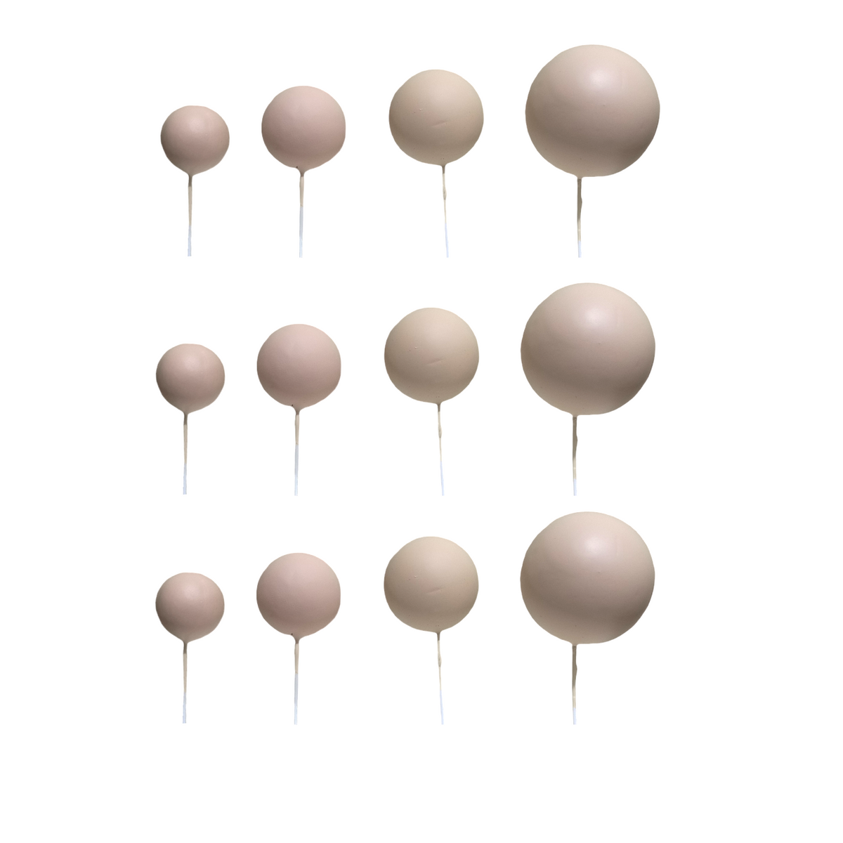 Coloured Ball Cake Toppers - Beige (12 pack) – Cake Bake Decorate