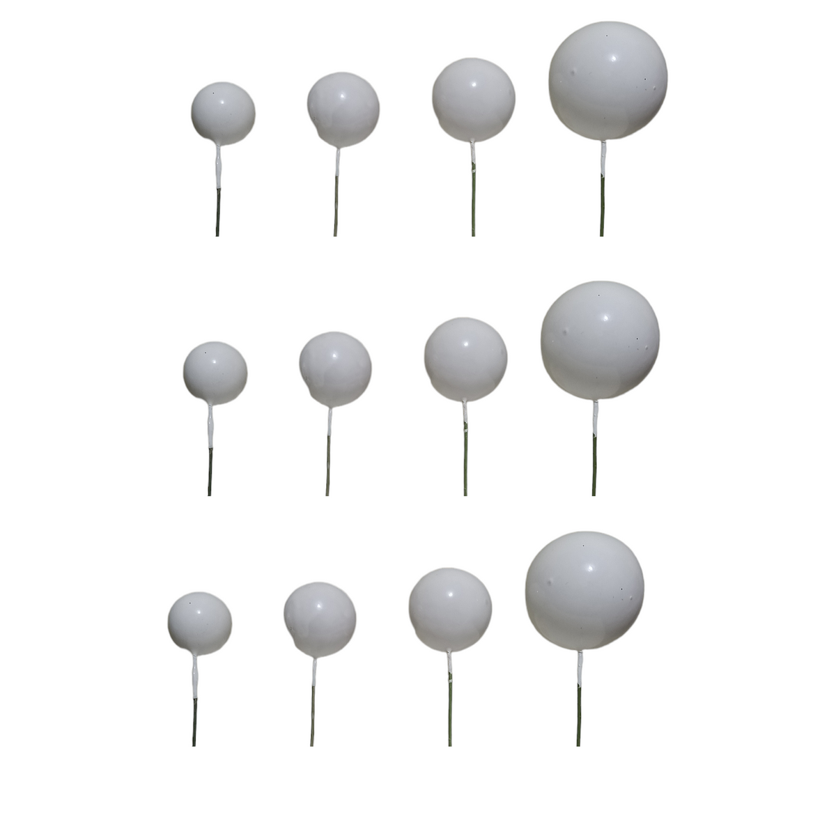 Coloured Ball Cake Toppers - White (12 pack) – Cake Bake Decorate