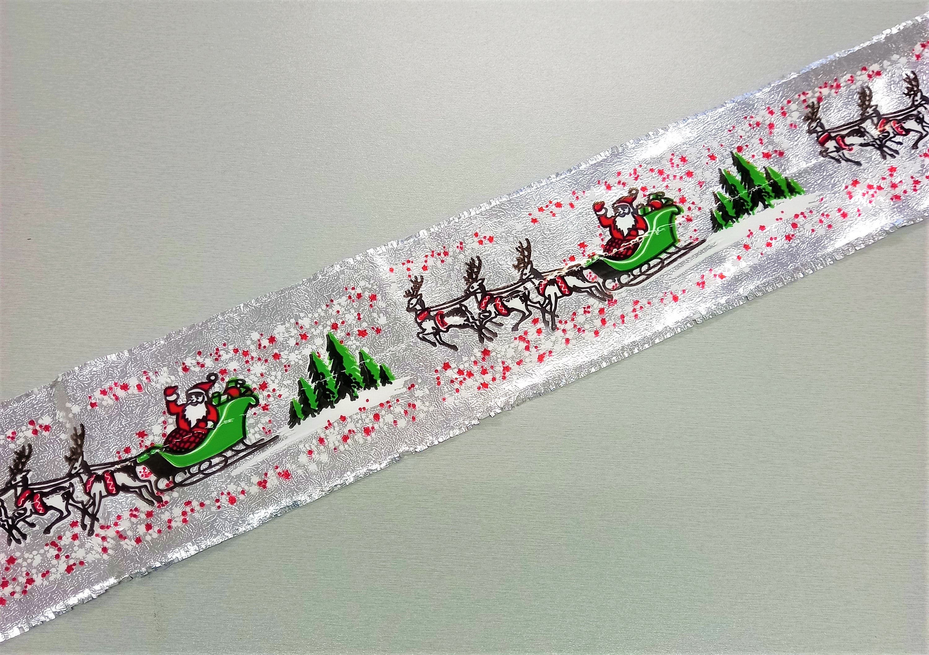 Christmas Cake Frill - Silver Santa (1 metre) – Cake Bake Decorate